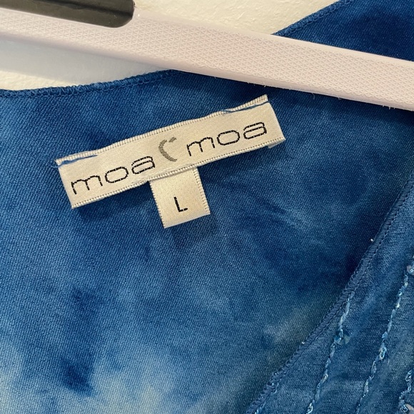 Moa Moa | Tops | Vintage Moa Moa Blue Tie Dye With Sequins | Poshmark